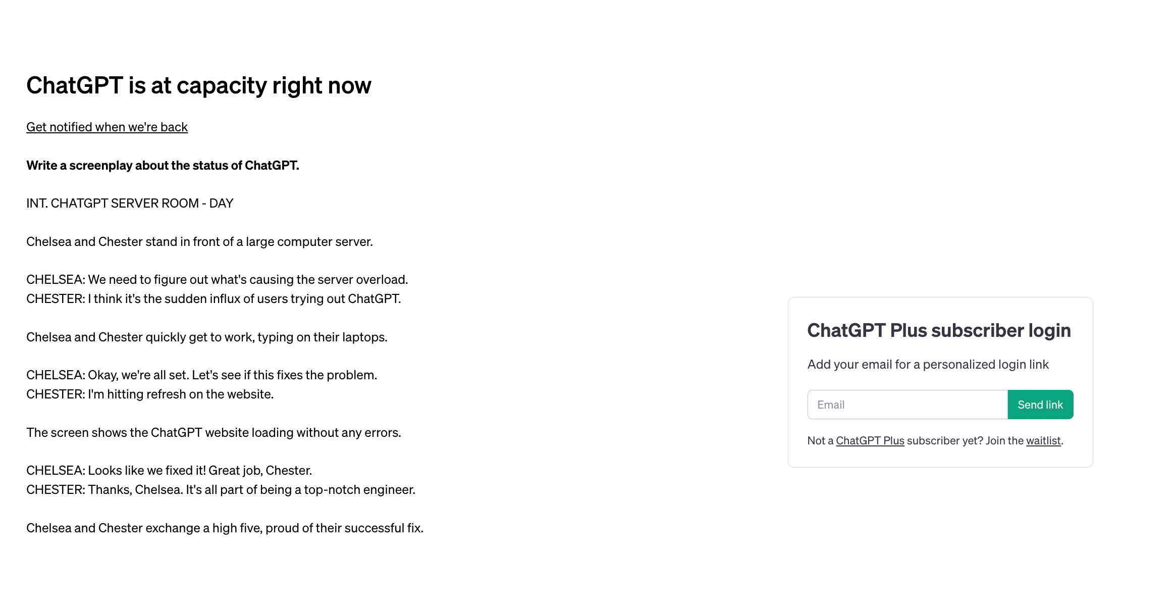 ChatGPT is at capacity right nowとは？ 解決方法｜Creatopia Media